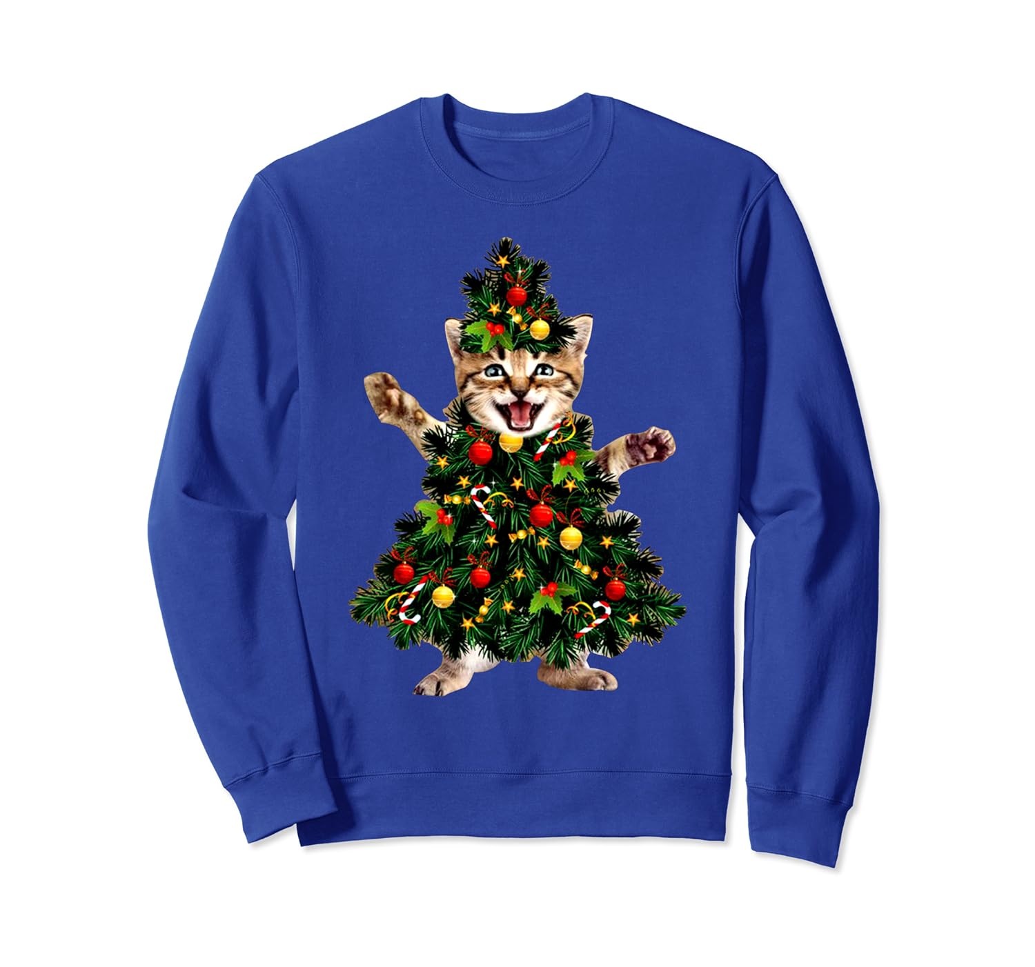 Santa Maine Coon Cat Christmas Tree Light Funny Xmas Cat Sweatshirt santa-maine-coon-cat-christmas-tree-light-funny-xmas-cat-sweatshirt